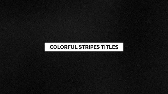 Colorful Stripes Titles, After Effects Project Files | VideoHive